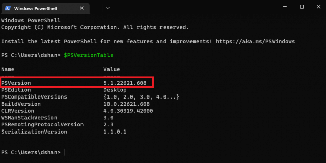 How to quickly check your PowerShell version on Windows 11 - OnMSFT.com How to quickly check your PowerShell version on Windows 11 - OnMSFT.com